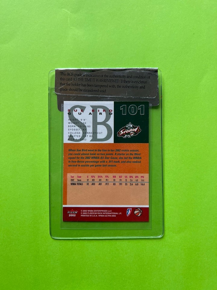 Sue Bird Rookie Autographed, Graded Card | eBay