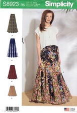 Simplicity S8923 Misses Pull-on Skirt Three Lengths Size 14-22 Uncut R5 ...