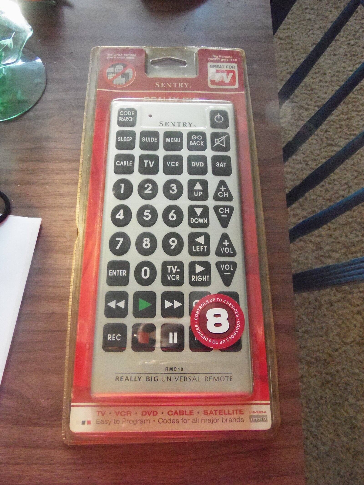 NIP Extra Large Universal Remote SENTRY 11 x 5" | eBay