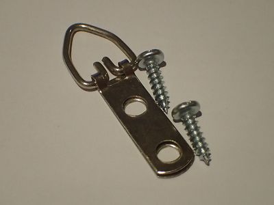 50 TRIANGLE D RING 2 HOLE STRAP HANGER PICTURE & FRAME HANGING W/ #6 3/ ...