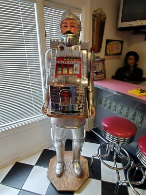 Hand Carved Character Knight 25 Cent Mills Silver Palace Castle Slot ...
