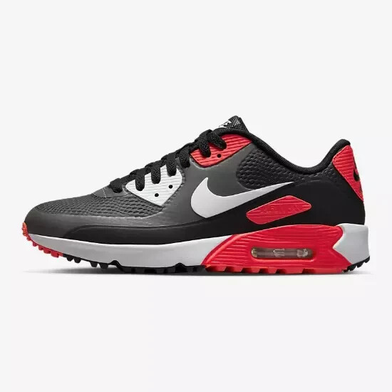 Nike Mens Air Max 90G Golf Shoes in Black/Grey/Red, Different Sizes ...