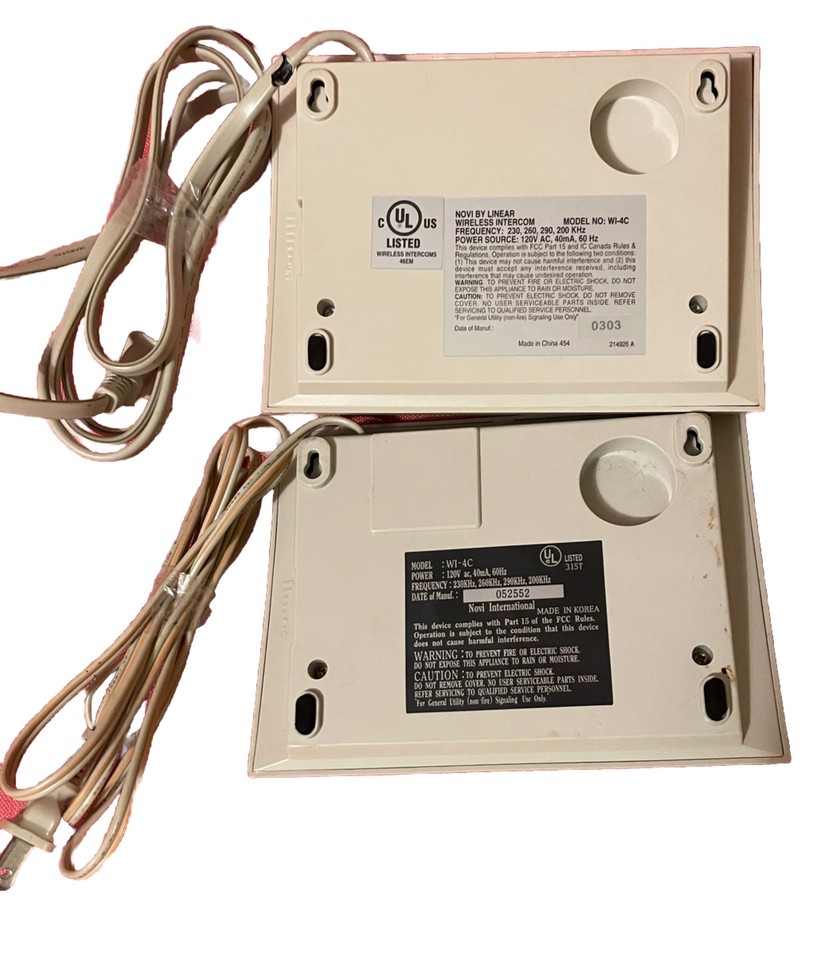 NOVI WI-4C Wireless Intercom Monitor 4 Channels, Two units, Tested ...