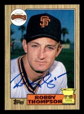 1987 Topps Baseball #658 Robby Thompson Signed Autograph (No COA) *e1 ...