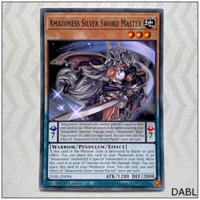 Amazoness Silver Sword Master - DABL-EN094 - Common 1st Edition Yugioh | eBay