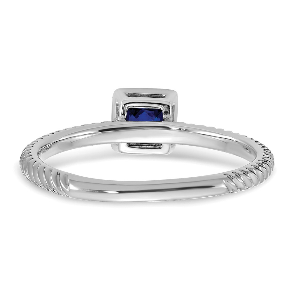 Lex & Lu 14k White Gold Sapphire Ring LAL4379 | eBay