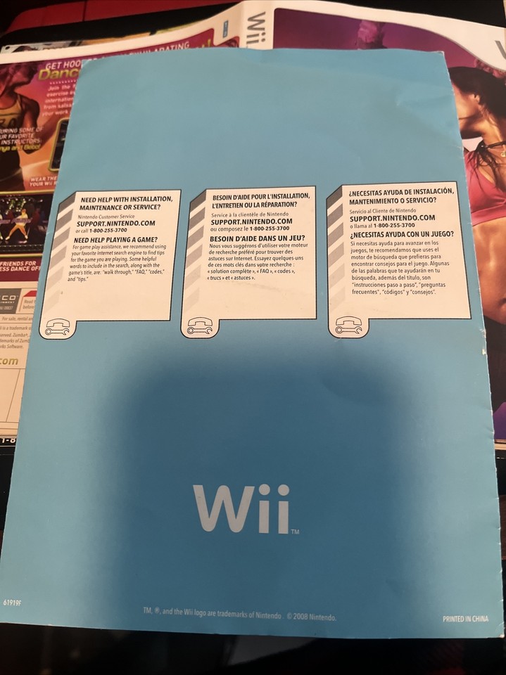 Wii Quick Setup Manual Instruction Booklet Insert | eBay