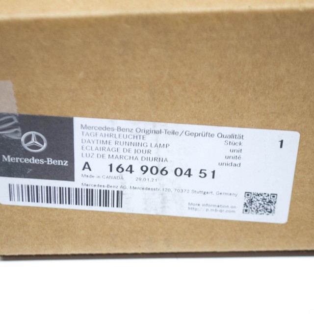 Genuine MERCEDES W164 Ml GL DRL Daytime Light A1649060451 AMG LED Right ...