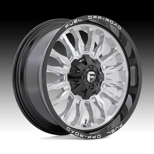 Fuel D798 Arc Brushed Silver Black Lip 22x12 6x135 / 6x5.5 -44mm ...