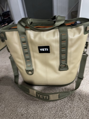 YETI Hopper 30 Soft Cooler Zip Top Field Green Tan Orange Discontinued ...