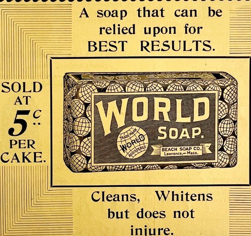 World Soap Beach Soap Company 1894 Advertisement Victorian Cleans ...