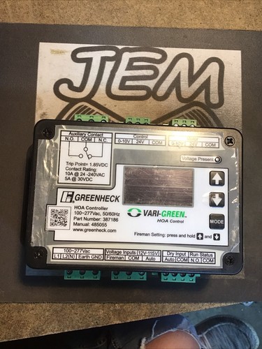 Greenheck 387186 Vari-Green HOA Control 100-277VAC 50/60 Hz | eBay