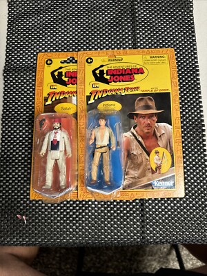 2 Hasbro Kenner Adventures Indiana Jones & Sallah Temple of Doom Action ...