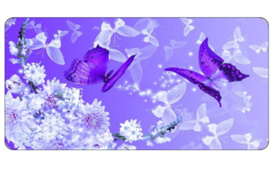 PURPLE BUTTERFLIES AND FLOWERS USA MADE LICENSE PLATE | eBay