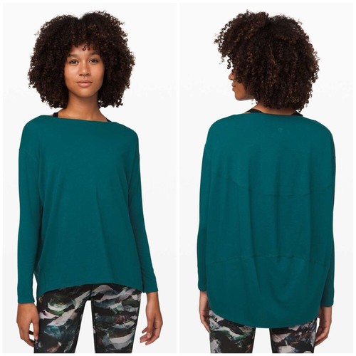 Lululemon Back In Action Long Sleeve Emerald | eBay