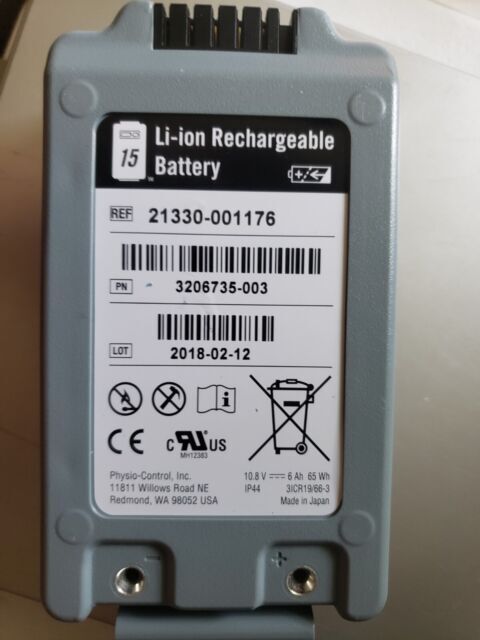 Physio-Control LifePak 15 Lithium-ion Rechargeable Battery for sale ...