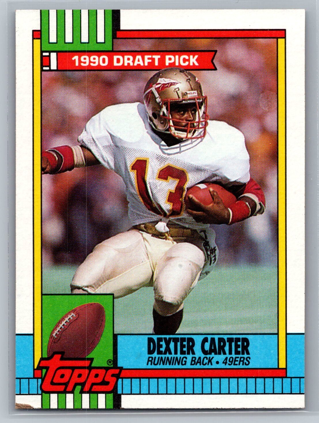 1990 Topps #6 Dexter Carter 49ers ROOKIE Draft Pick | eBay