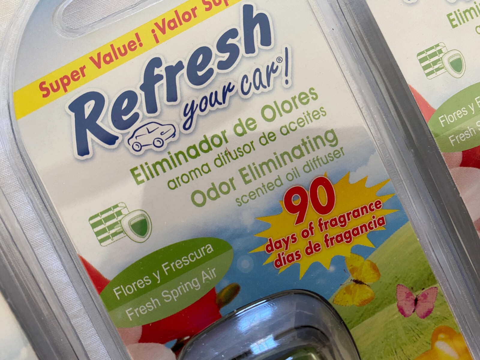 3 Pack (2 in Each) Refresh Your Car FRESH SPRING AIR Odor Eliminator ...