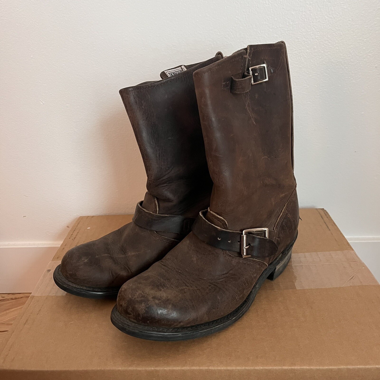 Frye Engineer 12R Boots 7.5 Women’s Brown/Silver | eBay