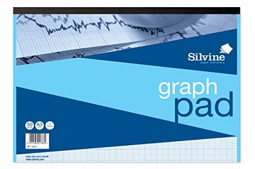 Silvine A3 Graph Pad. 50 Sheets Of Quality 90gsm Paper Printed 1 5 10mm ...
