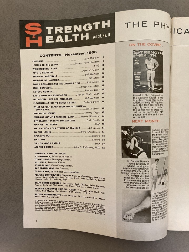 Strength & Health Bodybuilding Weightlifting Magazine / Phil Grippaldi ...
