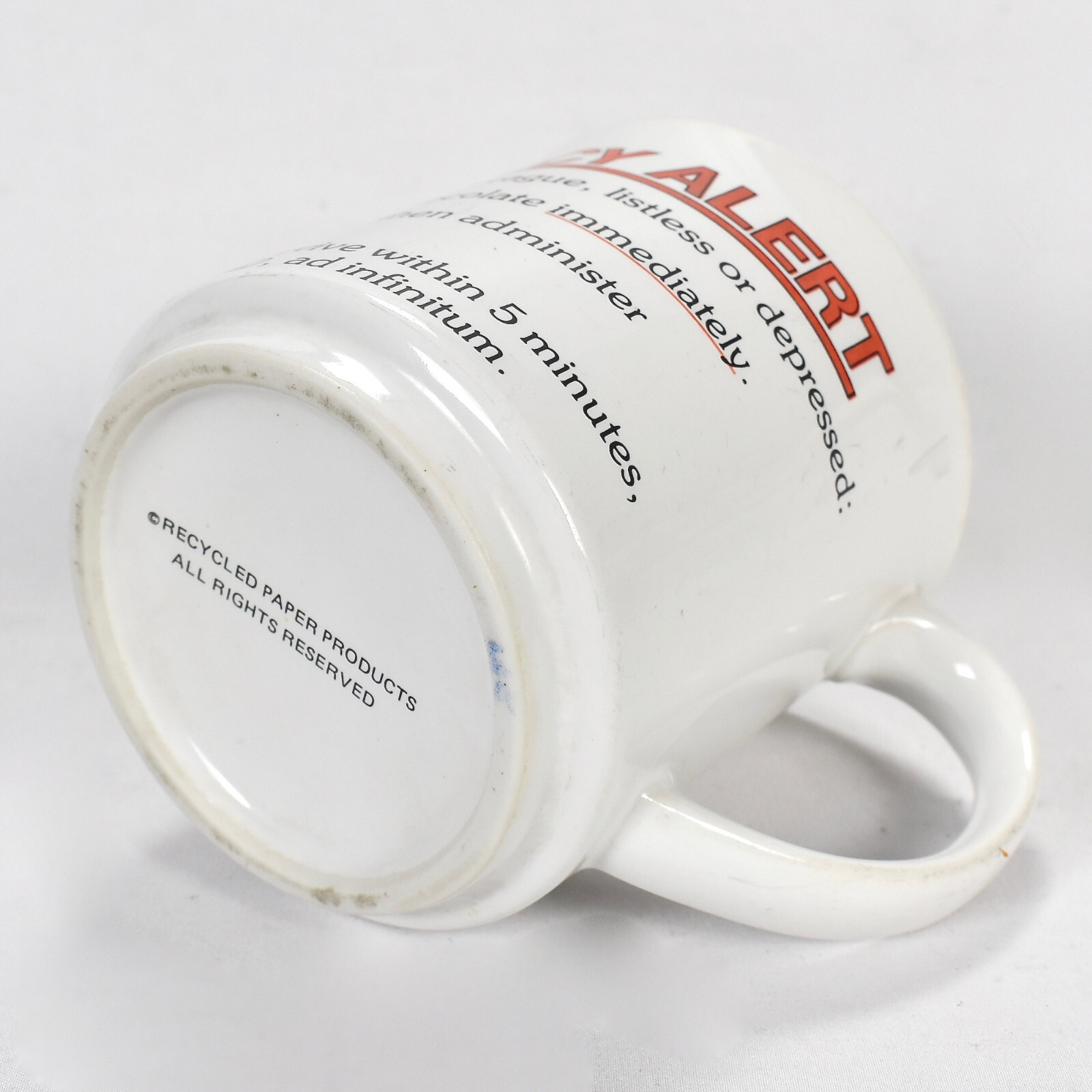 Vintage Sandra Boyton EMERGENCY ALERT Coffee Mug Recycled Paper ...