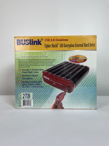 New Buslink 2TB Dual Port USB 3.0 AES Encryption External HDD 4.8 Gbps ...