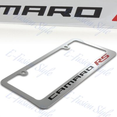 Chevrolet CAMARO RS Chrome Plated Brass License Plate Frame Officially ...