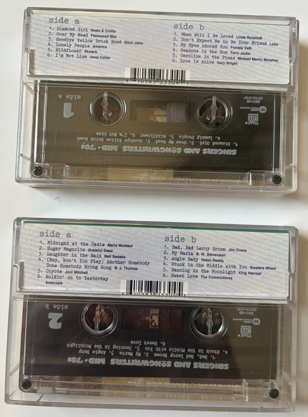 Singers & Songwriters Mid 70s Cassette Tapes - 2 Tape Set - Time Life ...