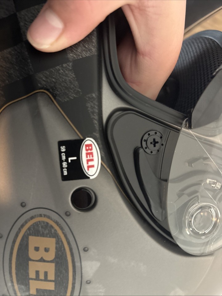 Gray Large Bell Street Motorcycle Helmet Matte Black with A Tinted ...