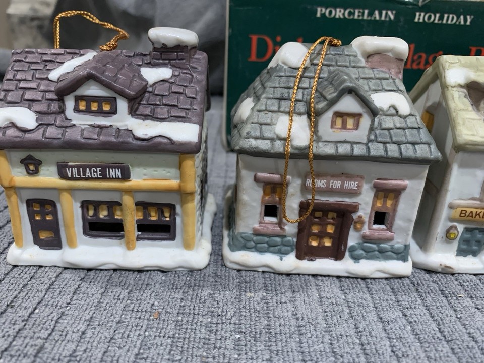 Dickens Village CHRISTMAS TREE Bell Lites Set Of 6 NEW Porcelain ...