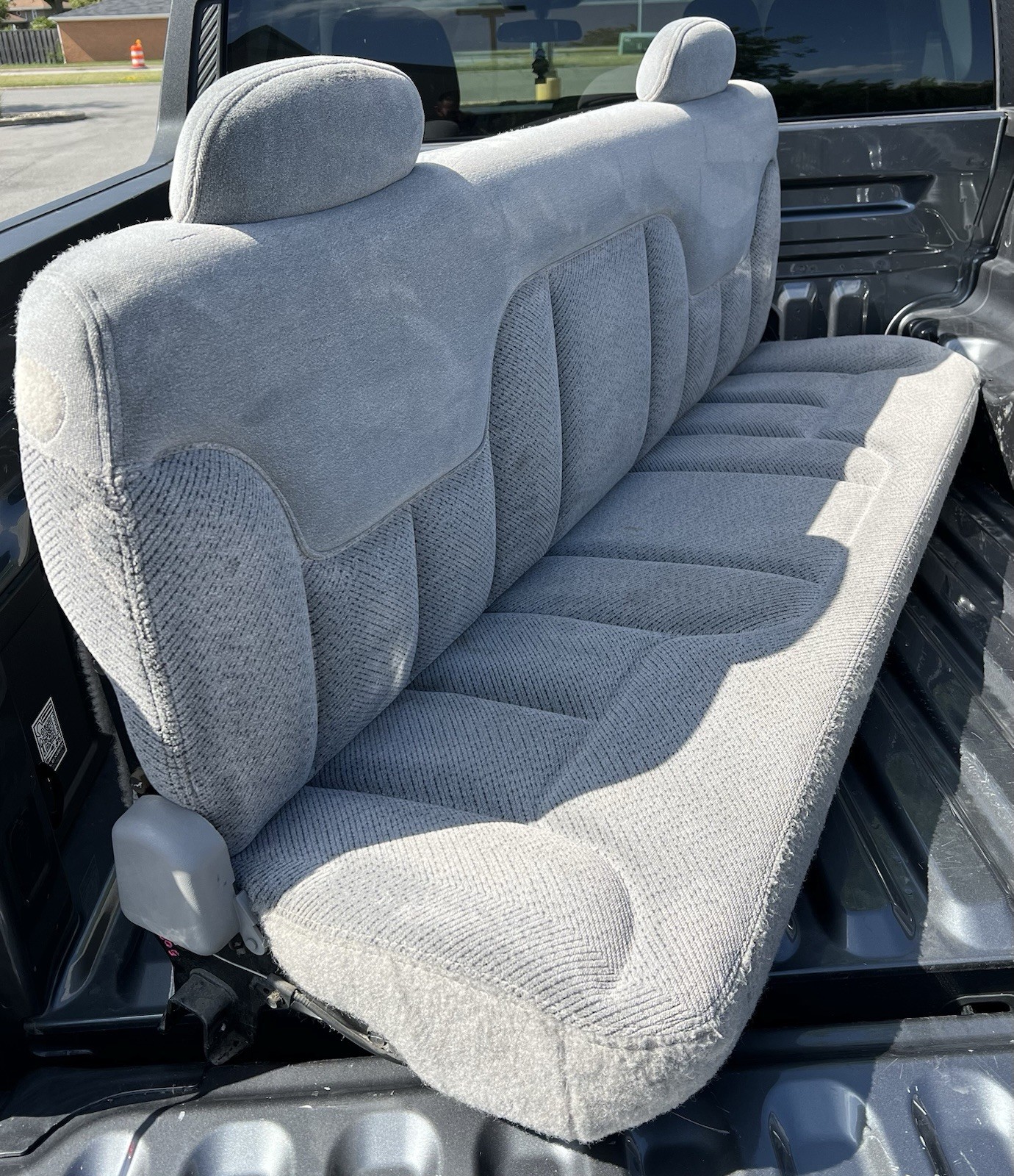 1988-1999 Chevy GMC K1500 C1500 Rear Seat Back Bench Gray Cloth OEM | eBay