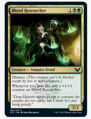 MTG Blood Researcher – Strixhaven STX 2021 NM Black Green Elf Druid ...