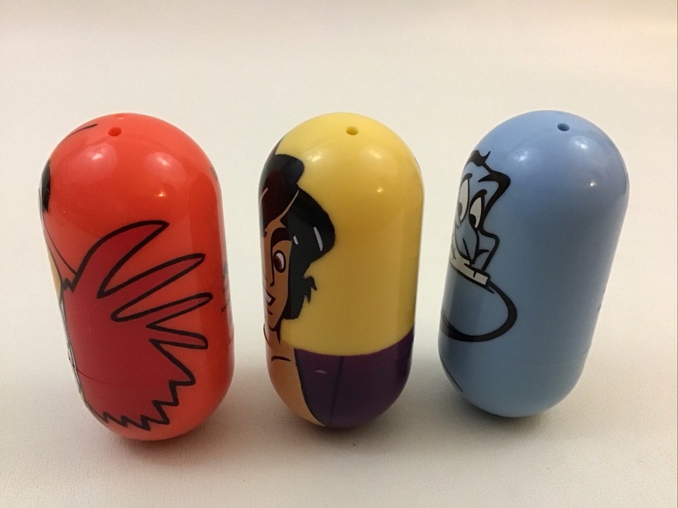 Disney Kellogg Wobblers Aladdin Genie Iago Three Pieces 2005 | eBay
