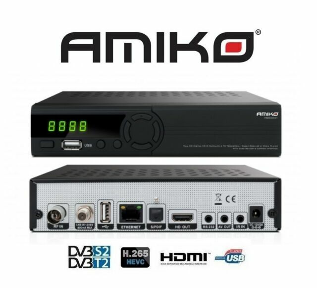 Amiko HD 8265+ DVB-S2/T2 Combo Decoder Digitale - Nero | Acquisti ...