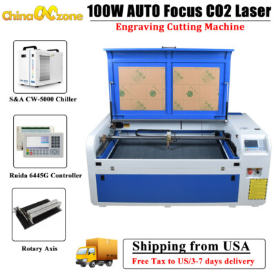 Auto Focus 100W 1060 CO2 Laser Cutter Engraving Machine Ruida ...