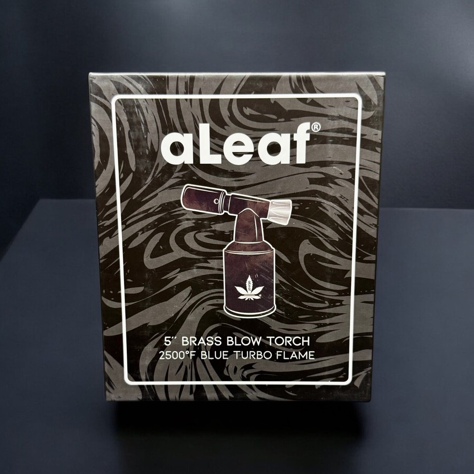 aLeaf 5” Angled Blow Torch – Refillable Butane 2500°F Turbo Flame ...