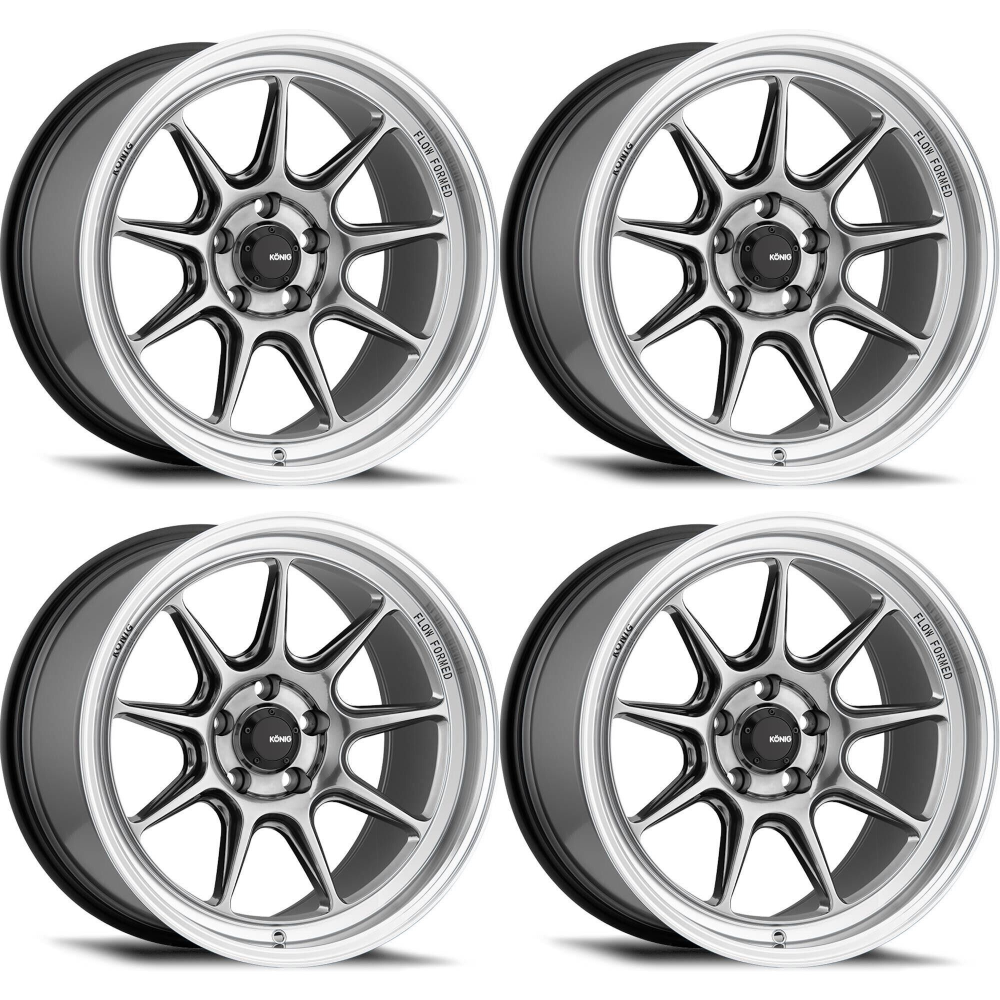 Konig CT8510025C Set of 4 15x8 4x100 25mm 73.1mm Countergram Hyper ...