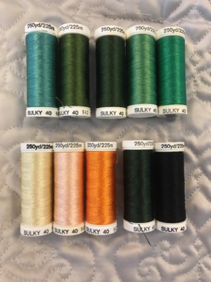 Sulky Embroidery Thread 40 Wt 250 Yrd Spools X 10 Spools Set #4 | eBay