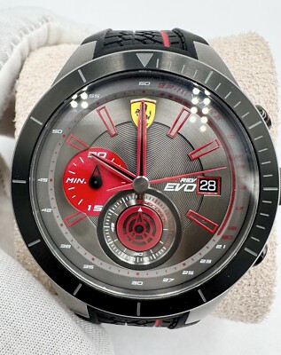 FERRARI RED REV EVO MEN'S CHRONOGRAPH WATCH | eBay