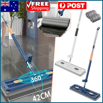 Large Flat Mop 360° Rotatable Adjustable Cleaning Mop Magic Self ...