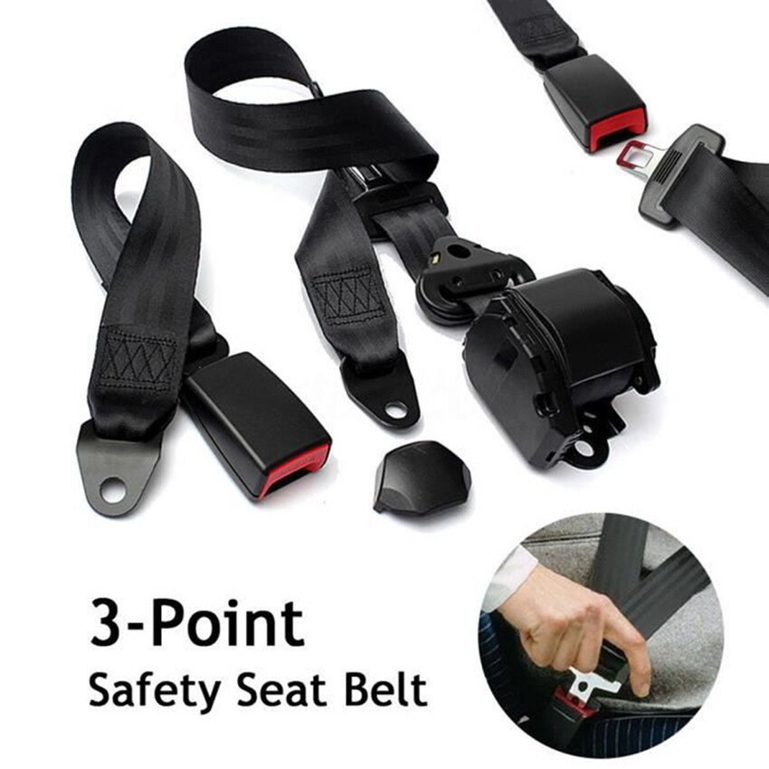 Retractable Universal Car Safety Seat Adjustable Security 3 Point Lap ...