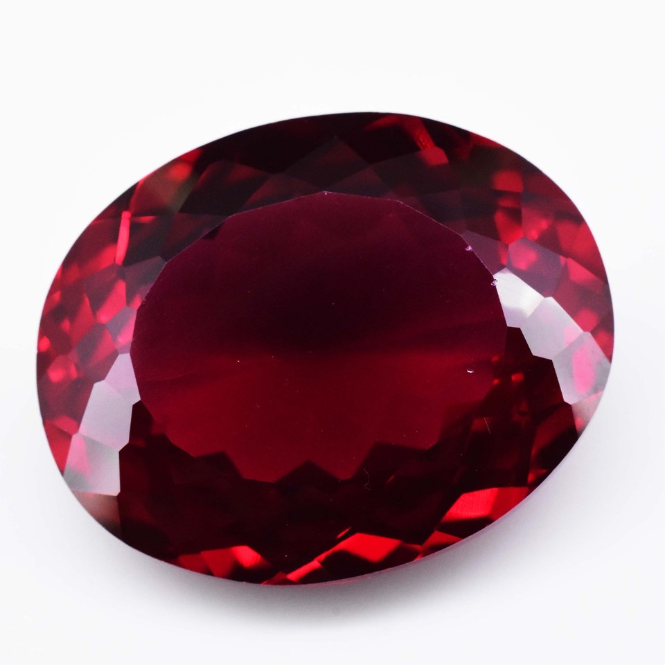 Rare 49.65 Ct Natural Red Pyrope Garnet Oval Cut Certified Loose ...