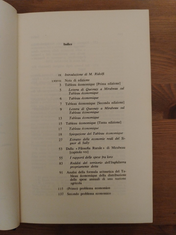Quesnay Tableau économique e altri scritti di economia Ridolfi 1976 ...