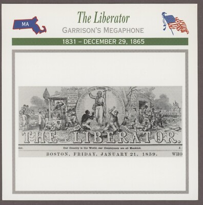 The Liberator Atlas Civil War Card Slavery Emancipation | eBay