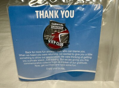 Carnival Cruise Ship VIFP Club 2015 SPLENDOR SHIP Thank You Pin! NEW ...