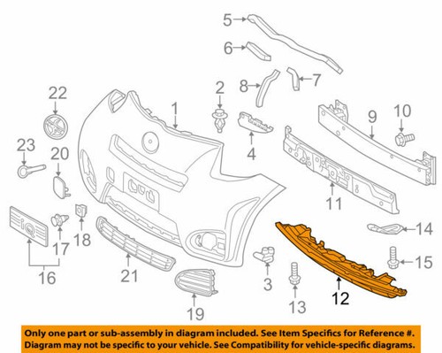 52601-74011 Toyota Absorber sub-assy, front bumper energy 5260174011 ...