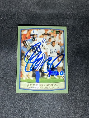 Jeff Burris 1999 Topps #108 Indianapolis Colts Auto Autographed Signed ...