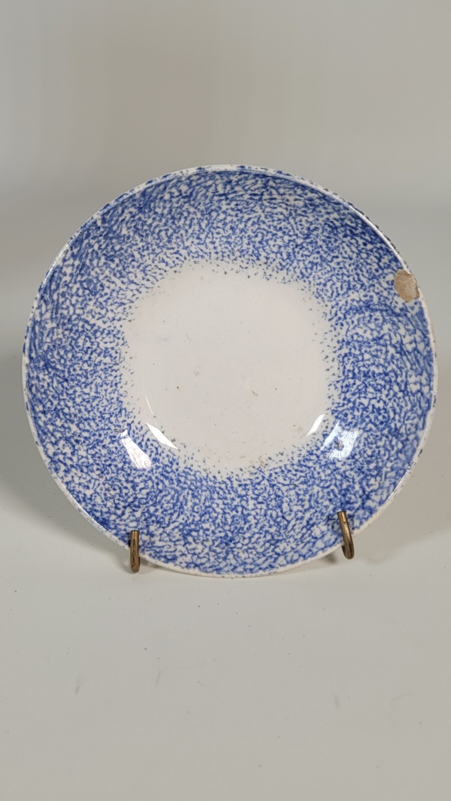 Antique Child's Blue Spatter Spatterware Cup Saucer Set Staffordshire ...