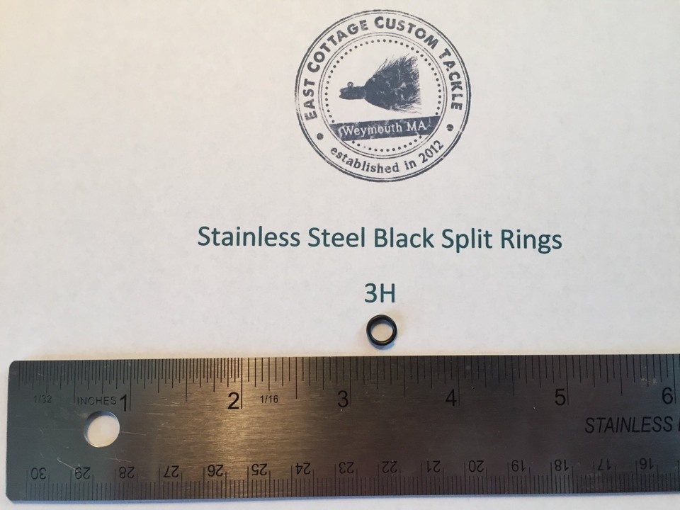 Black Stainless Steel Split Rings ROSCO Terminal Tackle 6XH, 5.5H, 4H ...